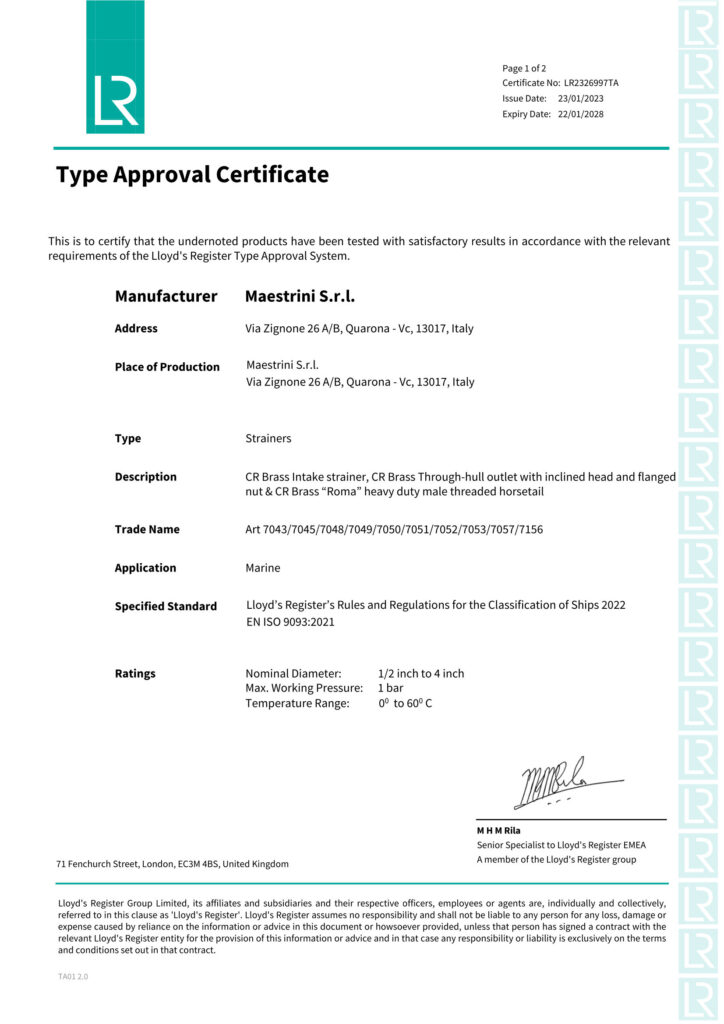 Certifications and Warranties